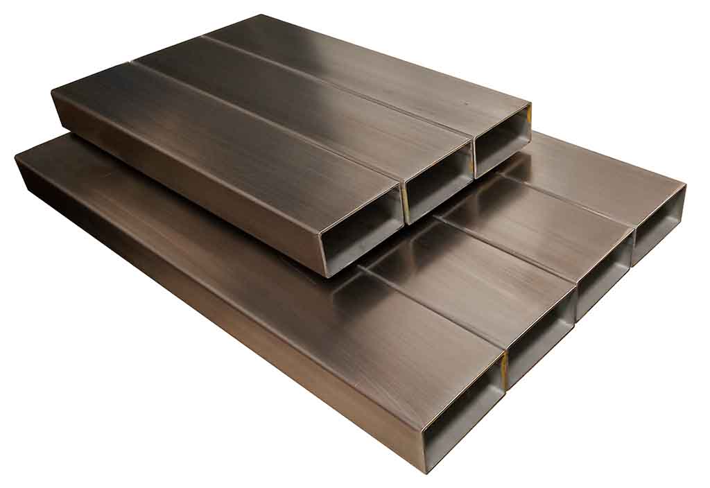 Tubo rectangular en acero inoxidable, SS304, 25x50mm, pulido 180 | Sol